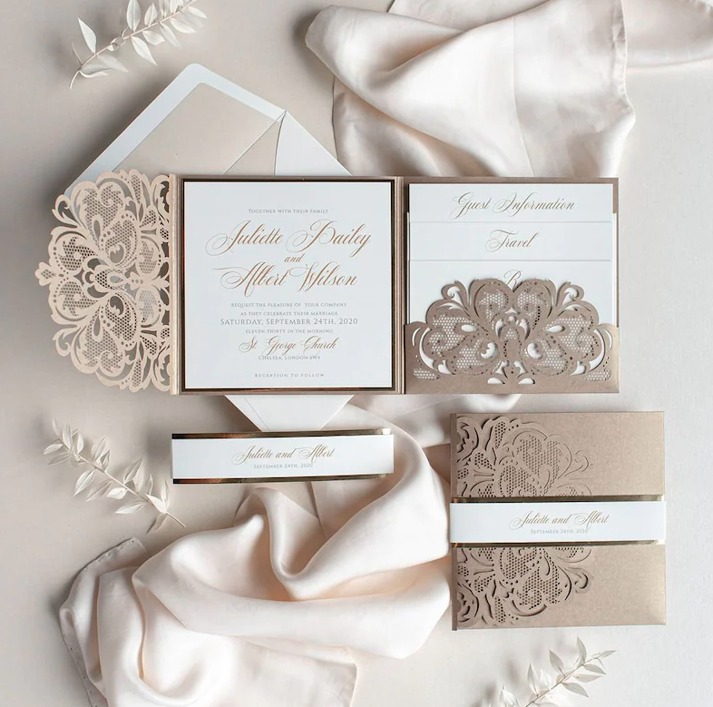 Luxury Gold Wedding Invitations
